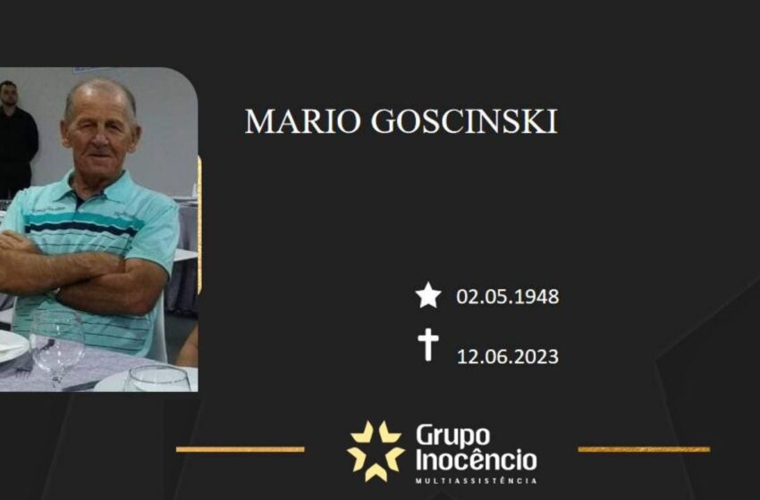 Grupo Inocêncio e familiares comunicam o falecimento de Mario Goscinski ...